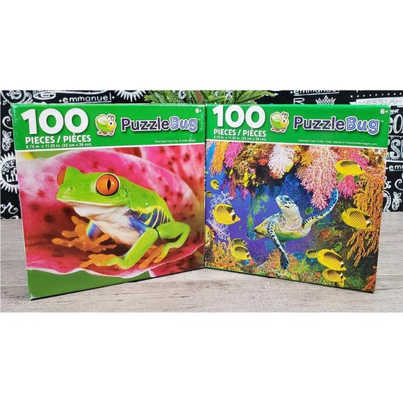 Puzzle Bug | Games | 2 Puzzle Bug 0 Piece Puzzles Nwt Frogs Sea Turtle ...